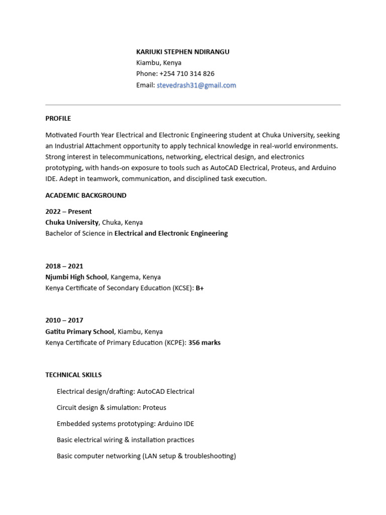 Kariuki Stephen Ndirangu | PDF