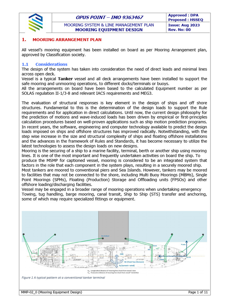 2.MMP-02 - 0 (Mooring Equipment Design) | PDF | Oil Tanker | Ships