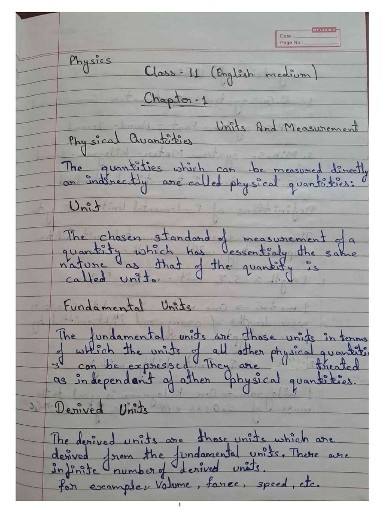 English Medium Physics Ch.1 and 2 | PDF