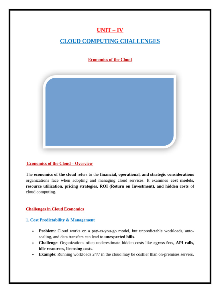 UNIT - IV | PDF | Cloud Computing | Information Technology