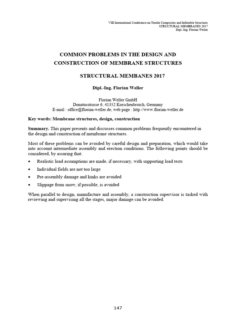 MEMBRANES - 2017-14 - Common Problems in The Design | PDF | Snow ...