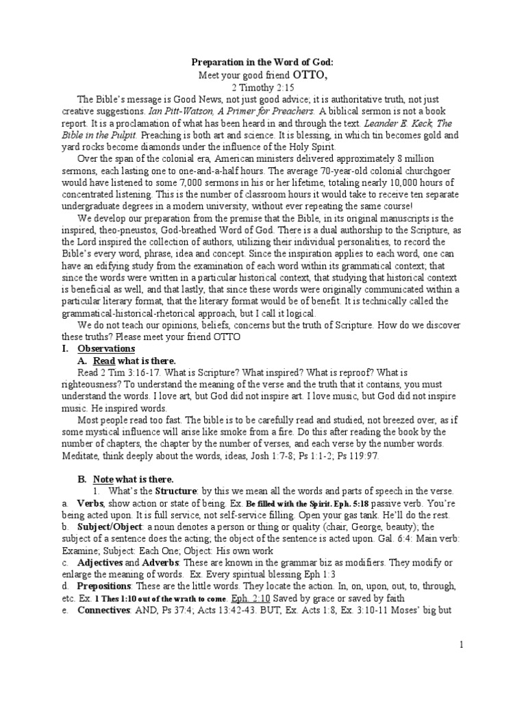 Biblical Sermon Preparation Guide | PDF | Bible | Sermon