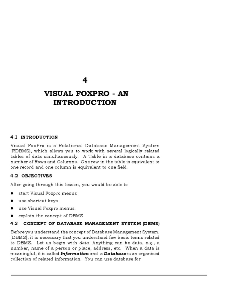 Visual Foxpro | PDF | Databases | Menu (Computing)