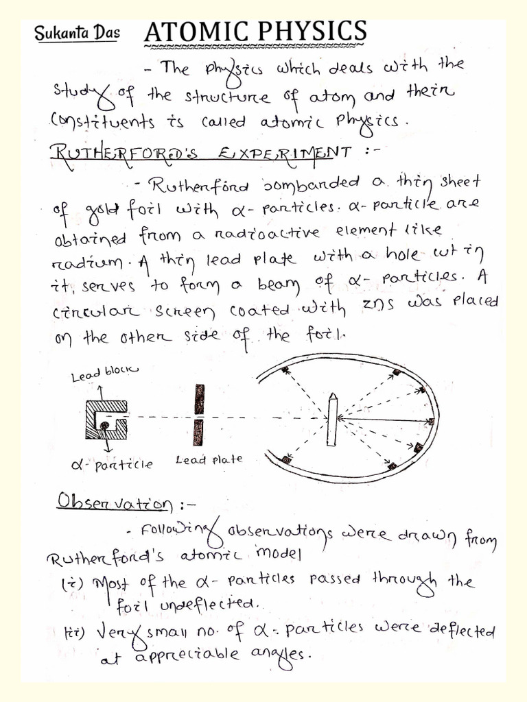 Atomic Physics (Note) | PDF