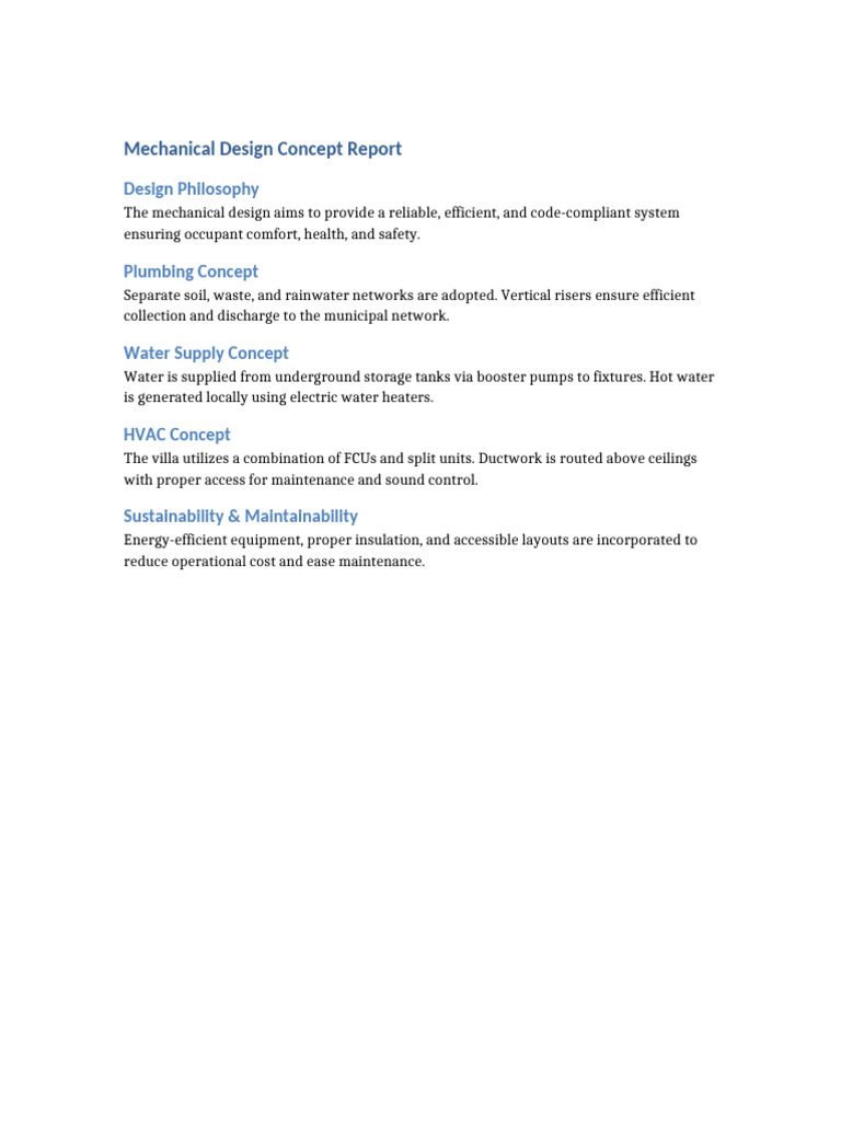 Mechanical Design Concept Report | PDF