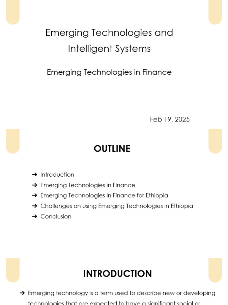 Emerging Technologies in Finance | PDF | Internet Of Things | Emerging ...