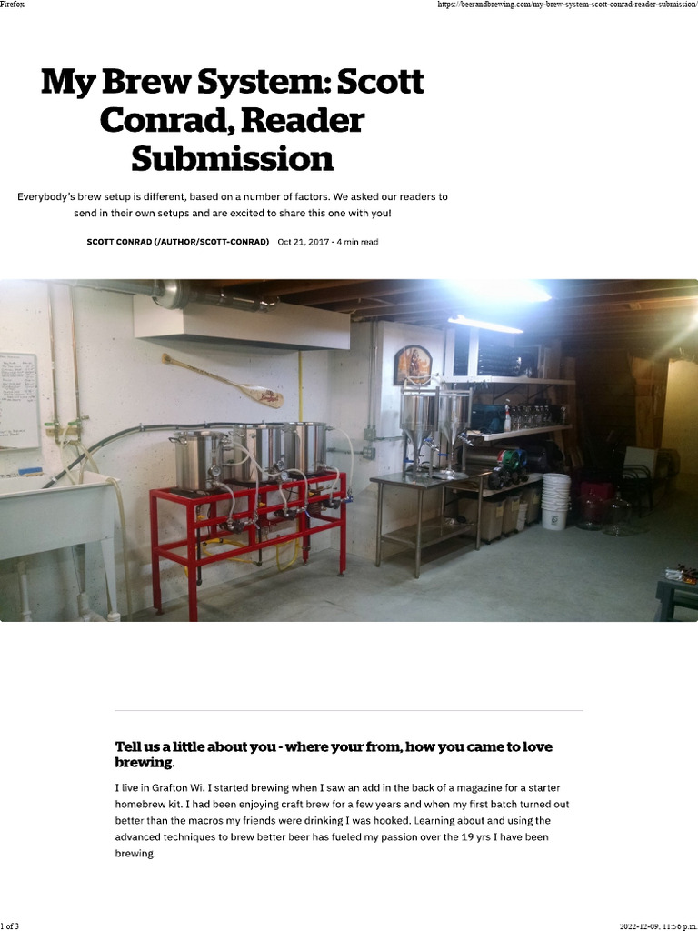 My Brew System - Scott Conrad, Reader Submission | PDF