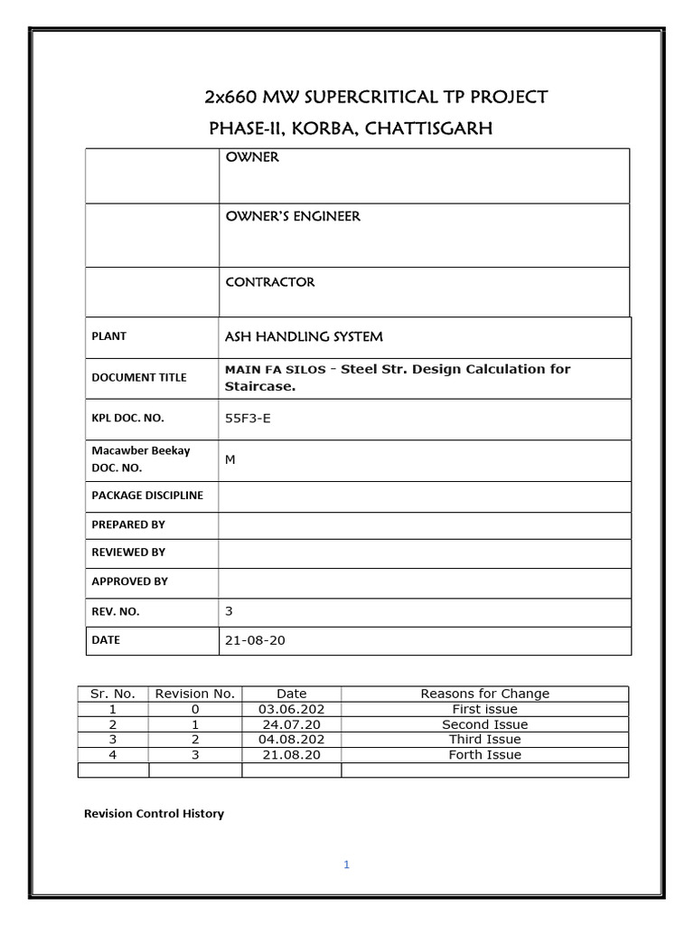Fa Silo - Staircase - Structural-report - r | PDF | Structural Load ...