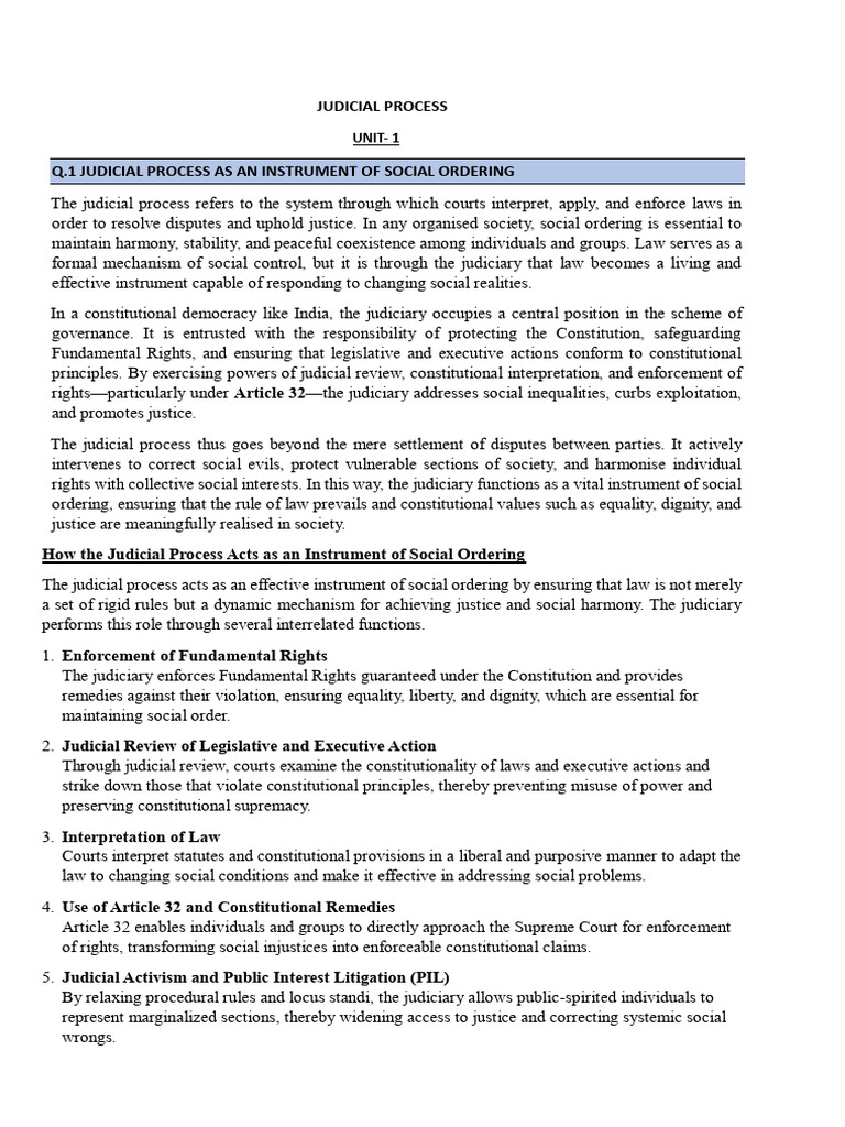 Judicial Process | PDF | Precedent | Judicial Review