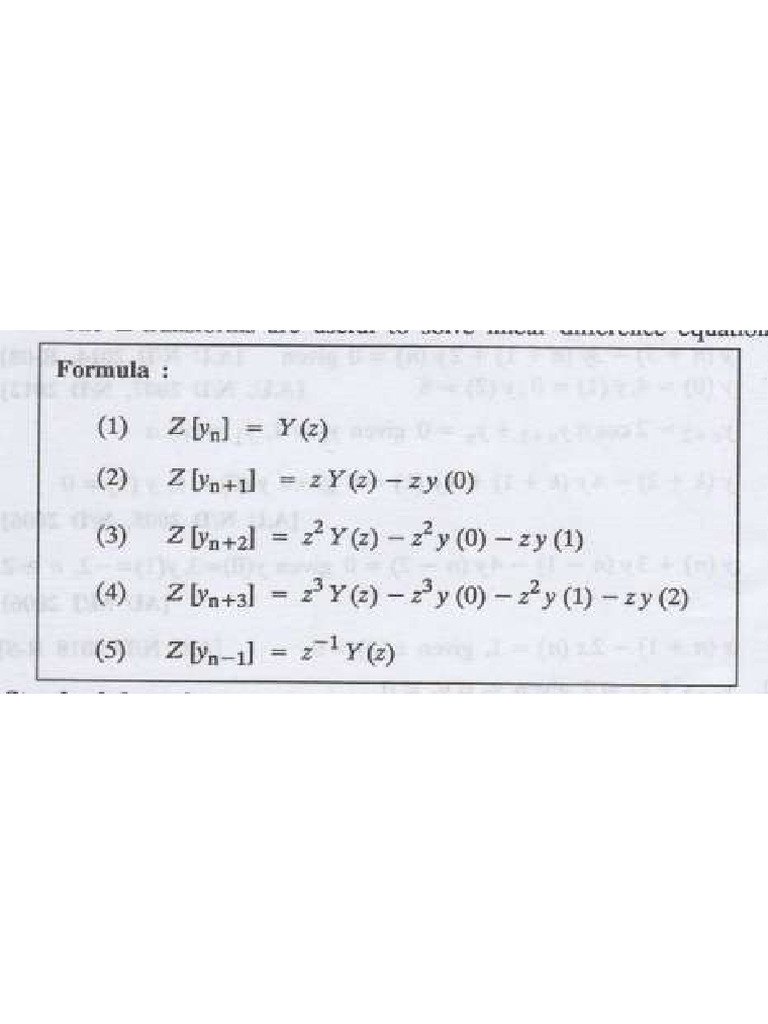 Z Transform Formulas1 | PDF