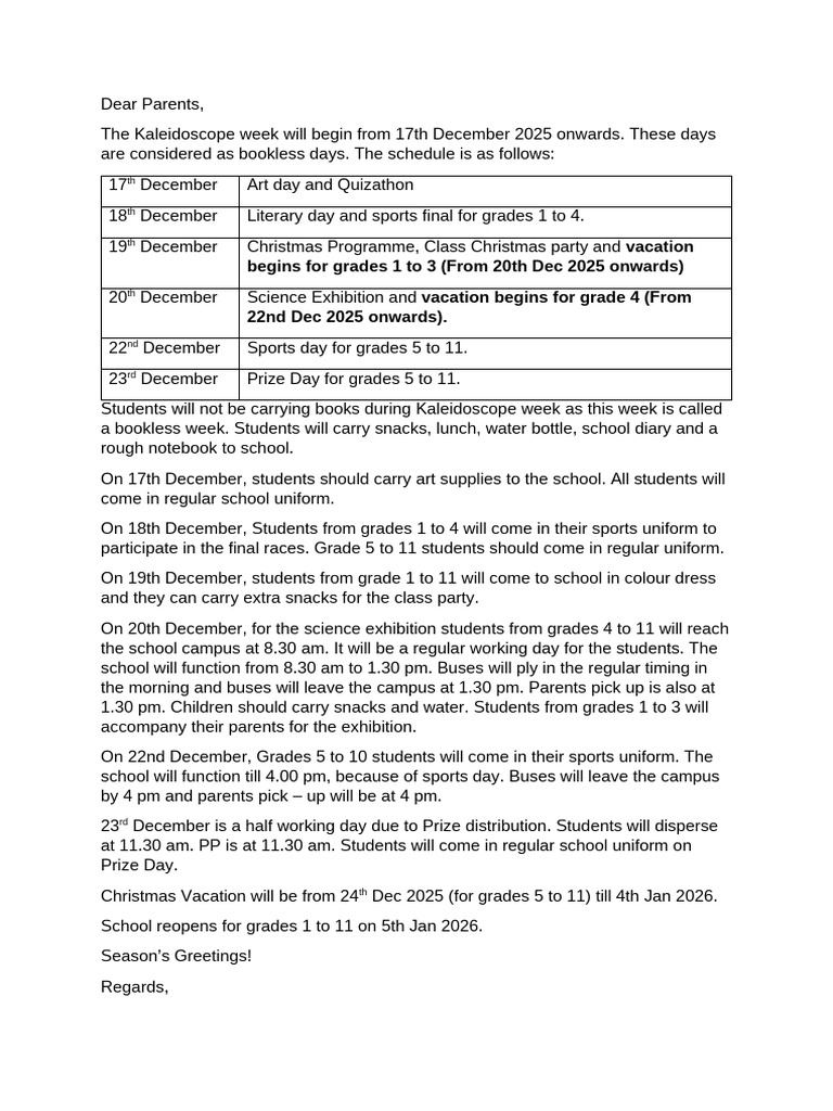 10-12-2025kaleidoscope Week 2025 Circular | PDF