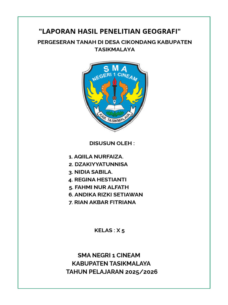 Pergeseran Tanah Di Desa Cikondang - 20260202 - 135444 - 0000 PDF | PDF