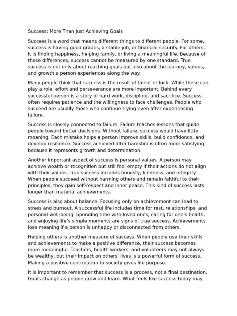 Success | PDF | Psychological Resilience | Behavior Modification
