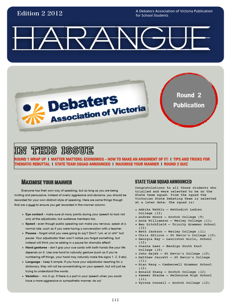 Harangue 2012 2 | PDF | Argument | Multiculturalism