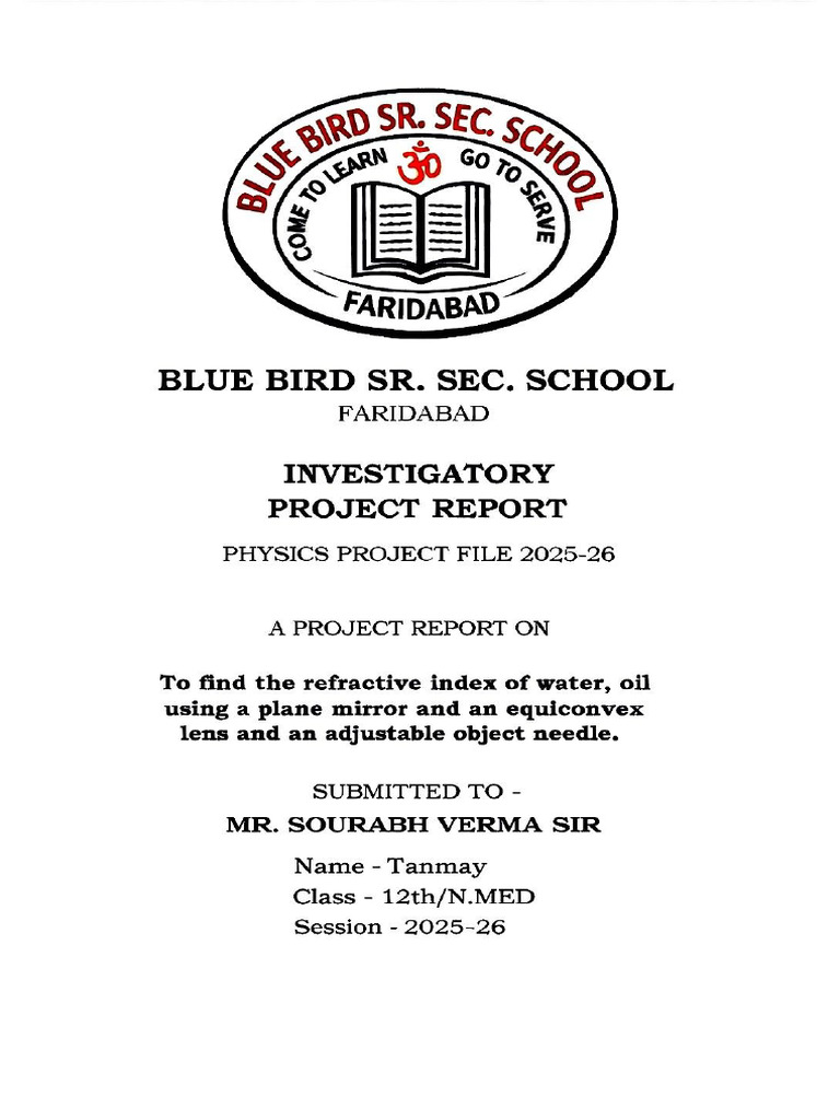 Physics Project File 2025-26 | PDF