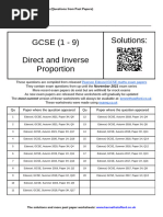 Reverse Mean Past Paper Questions | PDF
