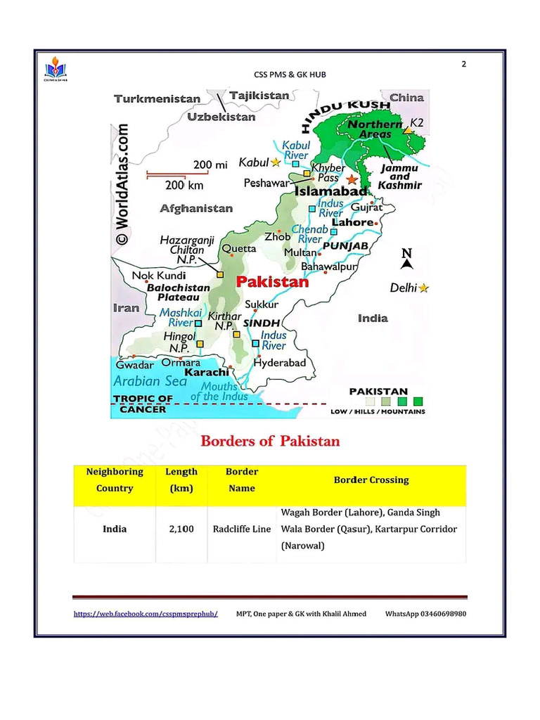 Geography of Pakistan | PDF