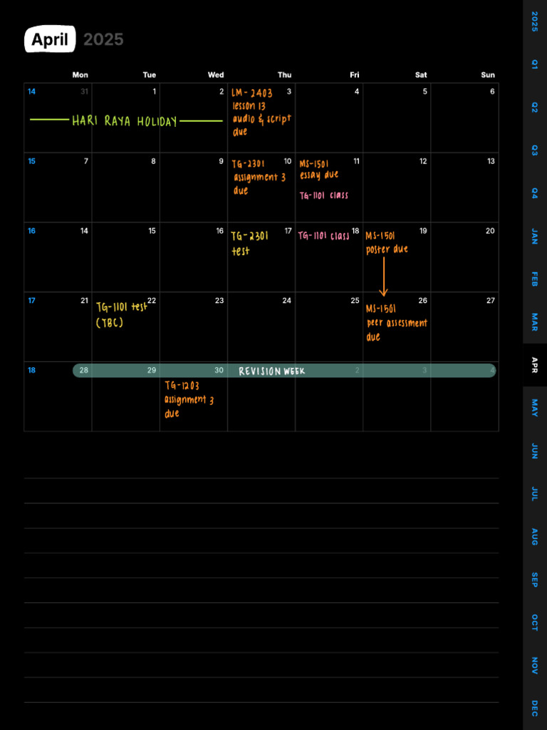 April - May Calendar | PDF