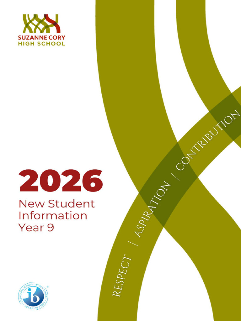 New Student Information Booklet - 2026 Yr 9 | PDF | Life Sciences | Biology