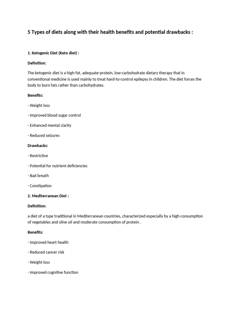 5 Types of Diet-WPS Office[1] | PDF