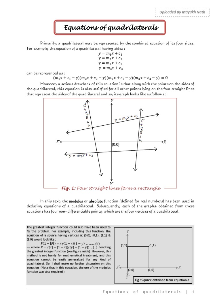Quadrilateral Equation Analysis | PDF | Function (Mathematics ...