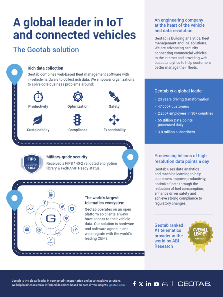 Geotab Overview Brochure | PDF | Internet Of Things | Analytics