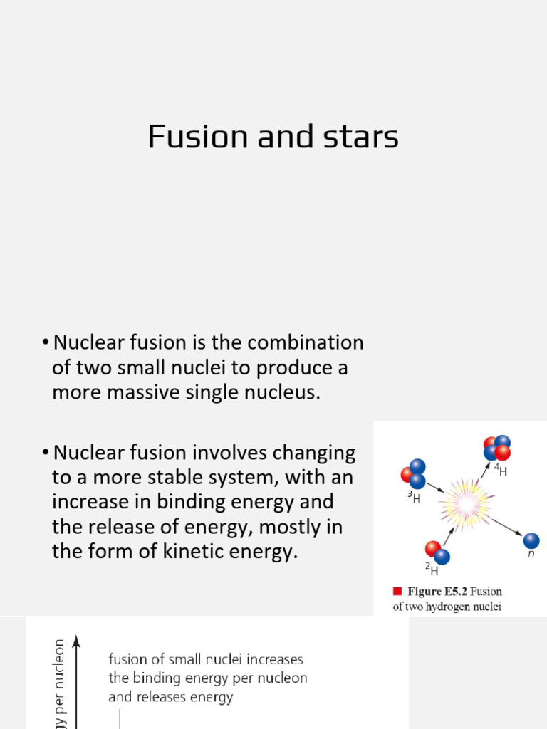 E5 Fusion and stars | PDF | Nuclear Fusion | Stars