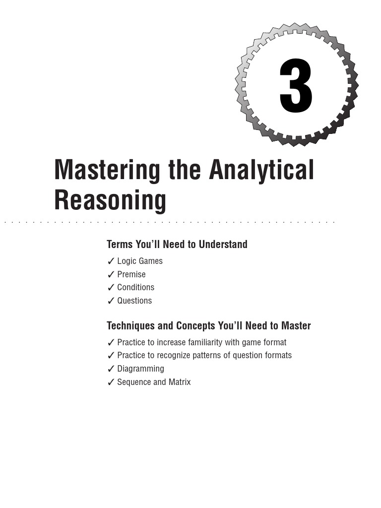 Mastering The Analytical Reasoning | PDF | Law School Admission Test ...