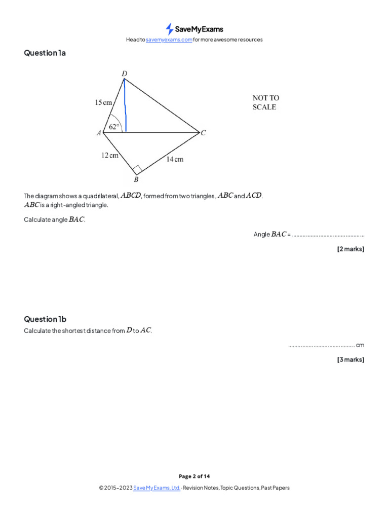 Right Angled Trigonometry and Pythagoras Mini | PDF | Classical ...