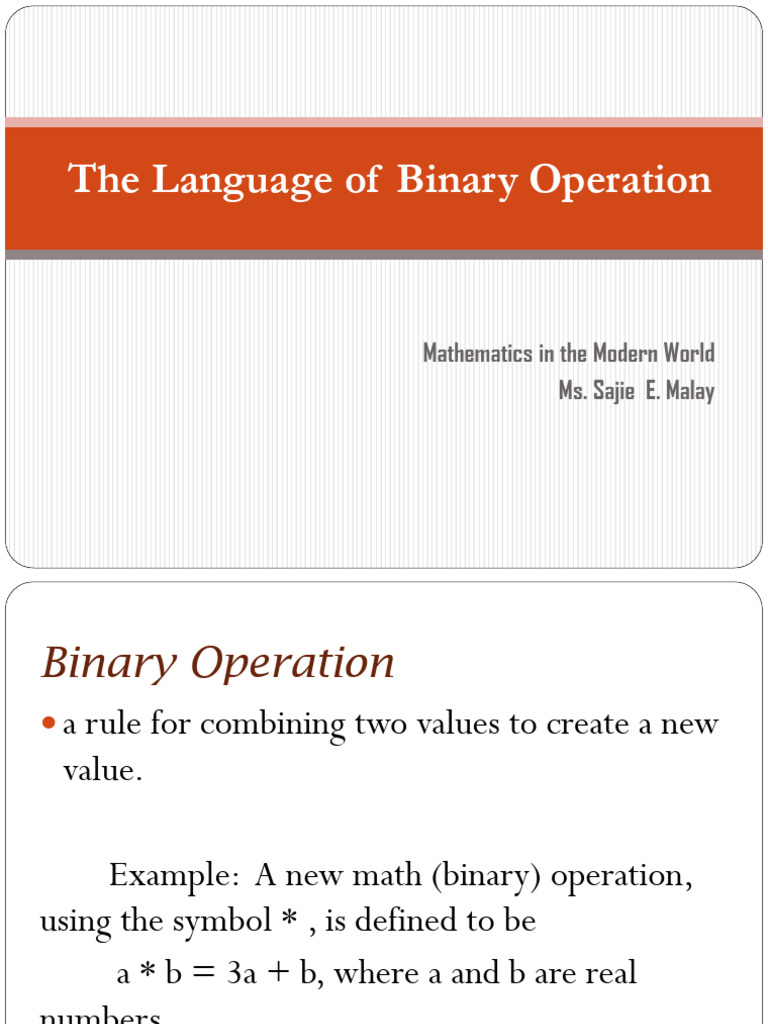 The Language of Binary Operation 2025 | PDF | Mathematics | Abstract ...