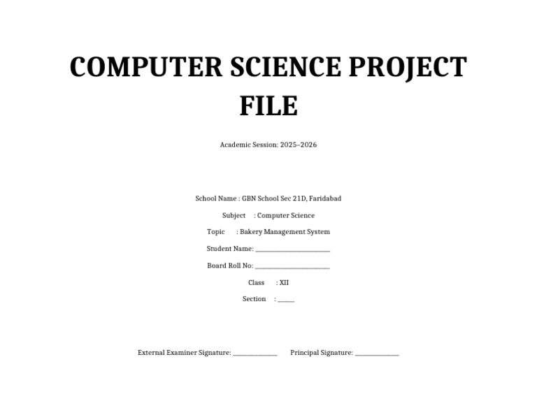 CS Project Cover Landscape | PDF