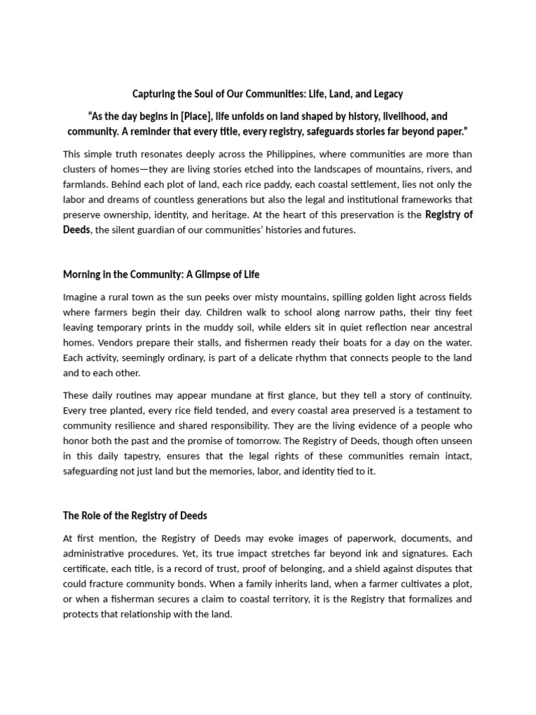 Capturing the Soul of Our Communities | PDF