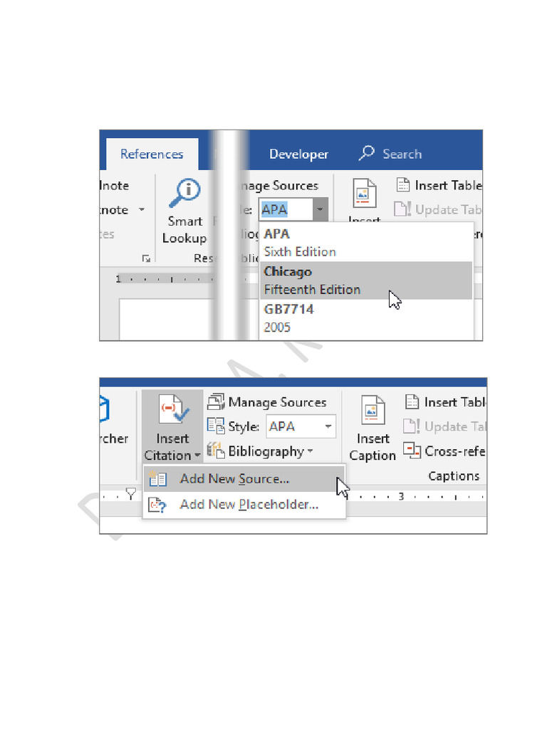 Create a Bibliography, Citations, And References in MS Word (Notes 8) | PDF