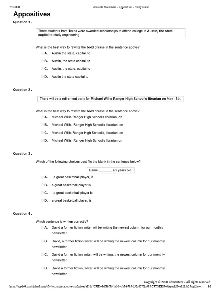 7 - Appositives | PDF
