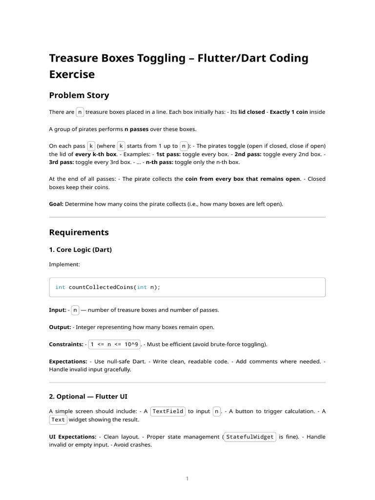 Treasure Boxes Toggling Exercise | PDF
