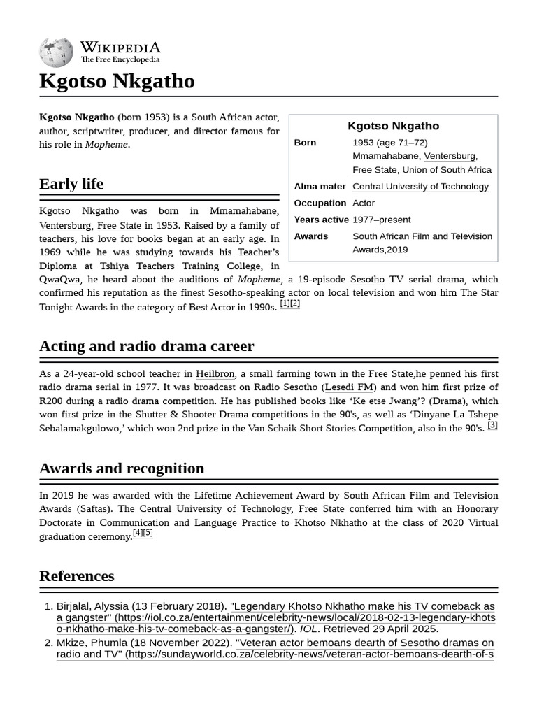 Kgotso Nkgatho | PDF