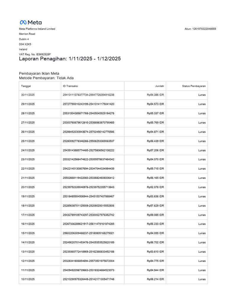 GENARA - 2025-11-01 - 2025-12-01 - Invoice - Summary | PDF