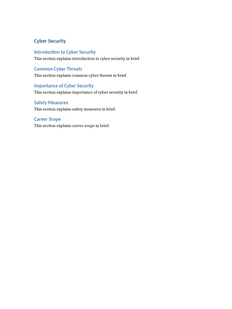 Doc 3 Cyber Security | PDF