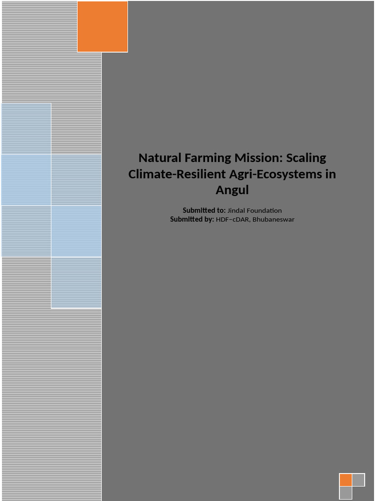 Proposal - Natural Farming Mission in Angul, Phase II | PDF ...