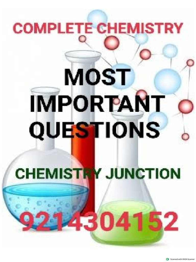 CBSE Chemistry important questions 2026 | PDF