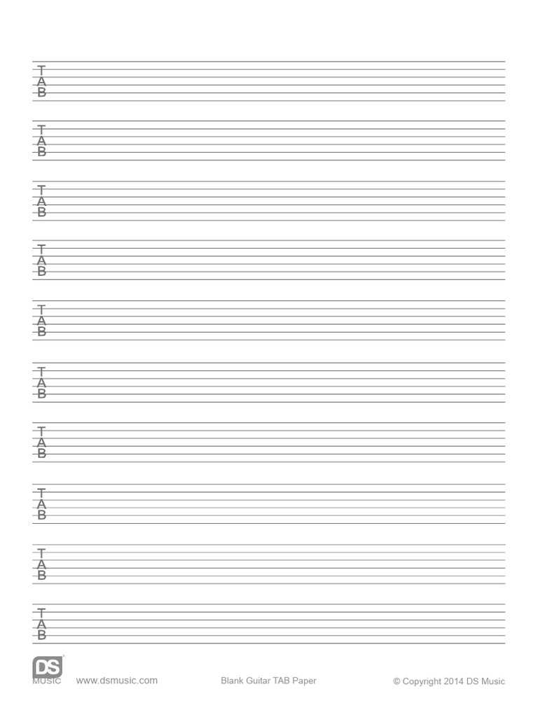 Blank Guitar TAB Paper | PDF
