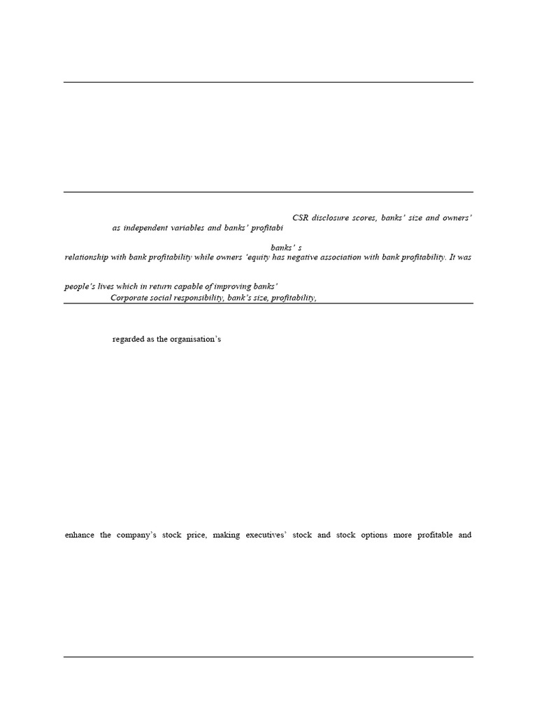 The Effects of Corporate Social Responsibility Activity Disclosure On ...