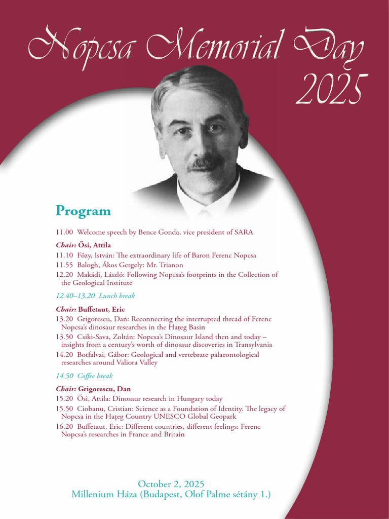 Nopcsa Program 2025 | PDF