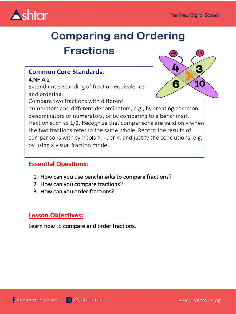 Comparing and Ordering (1) - 1 | PDF