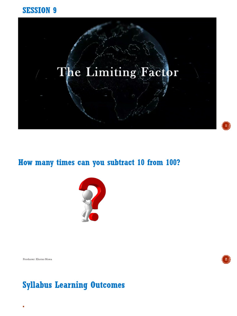 Limiting Factors Notes | PDF | Applied Mathematics | Algorithms