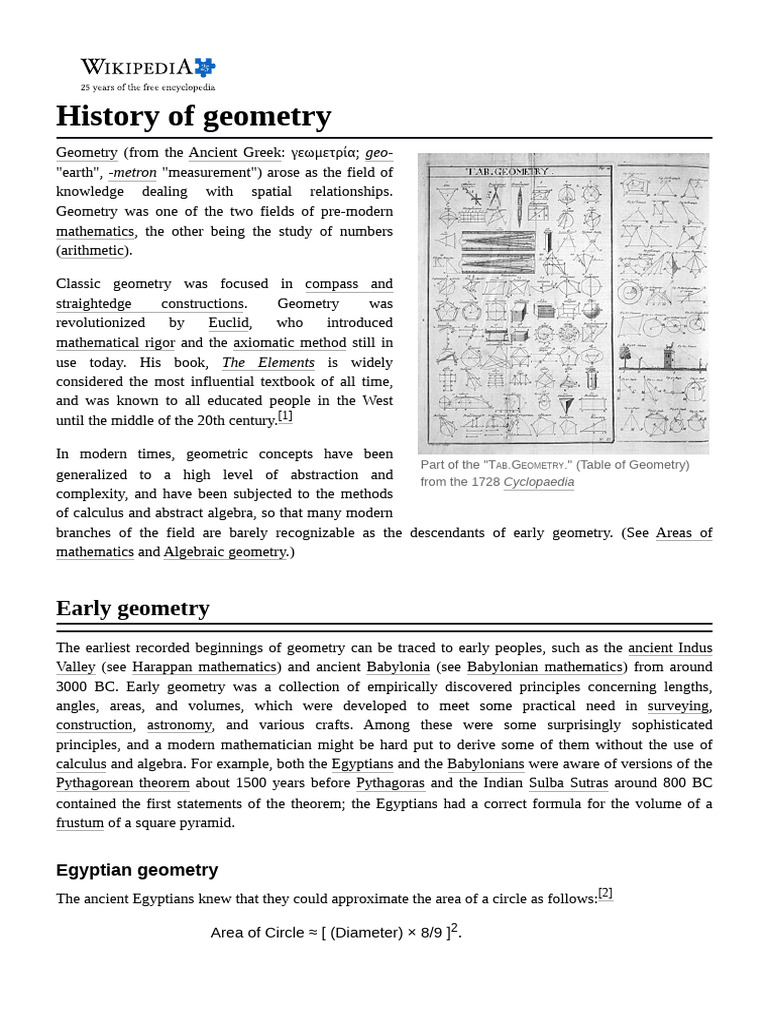 History of Geometry | PDF | Geometry | Perspective (Graphical)