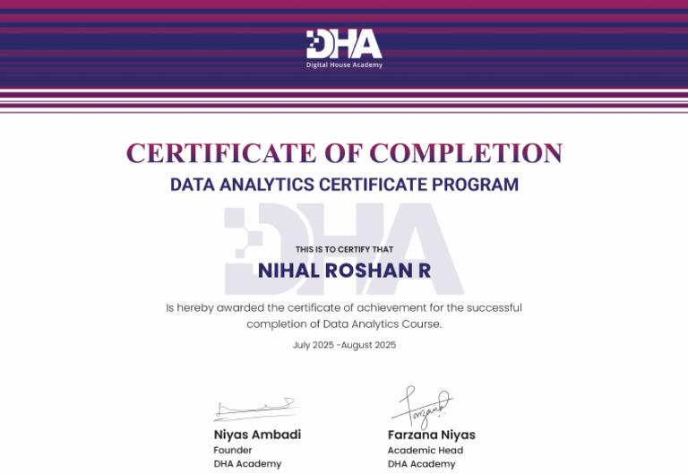 Data Analytics Certificate | PDF