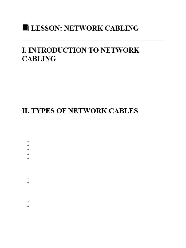 LESSON Network Cabling (1) | PDF | Electrical Connector | Manufactured ...
