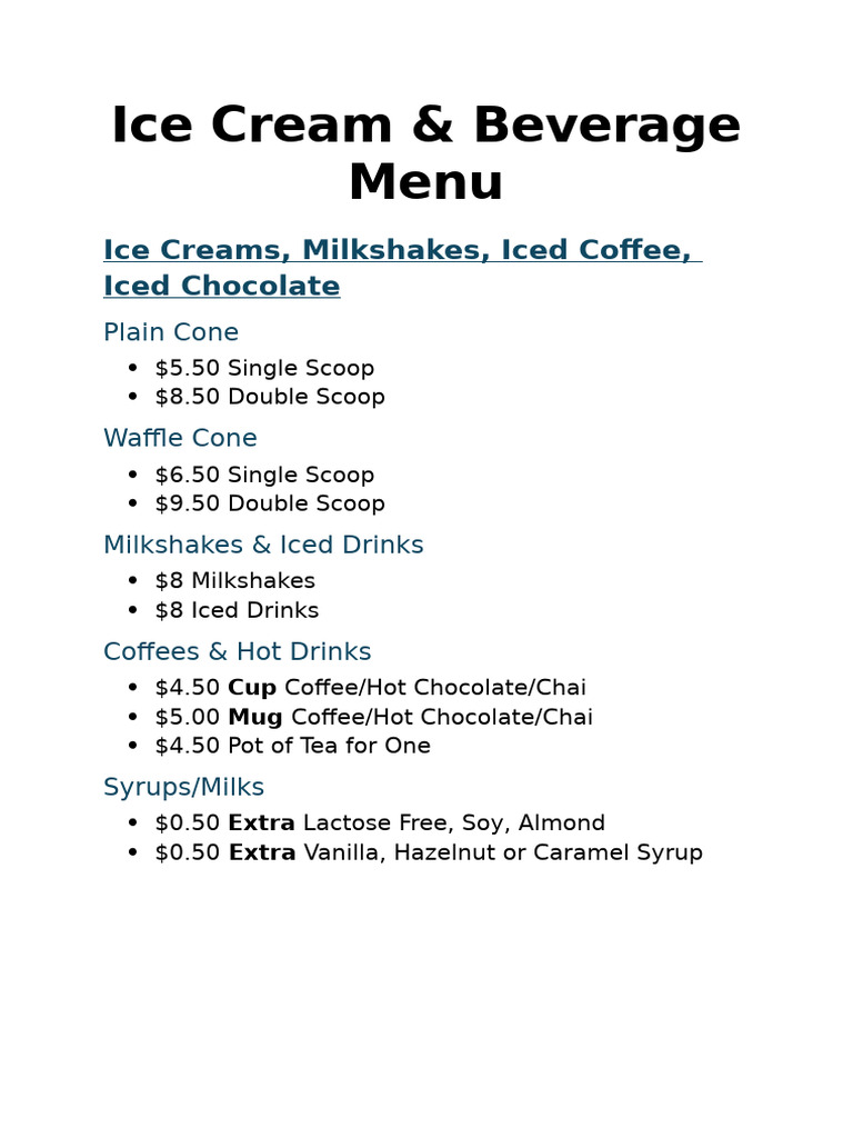 Ice Cream | PDF
