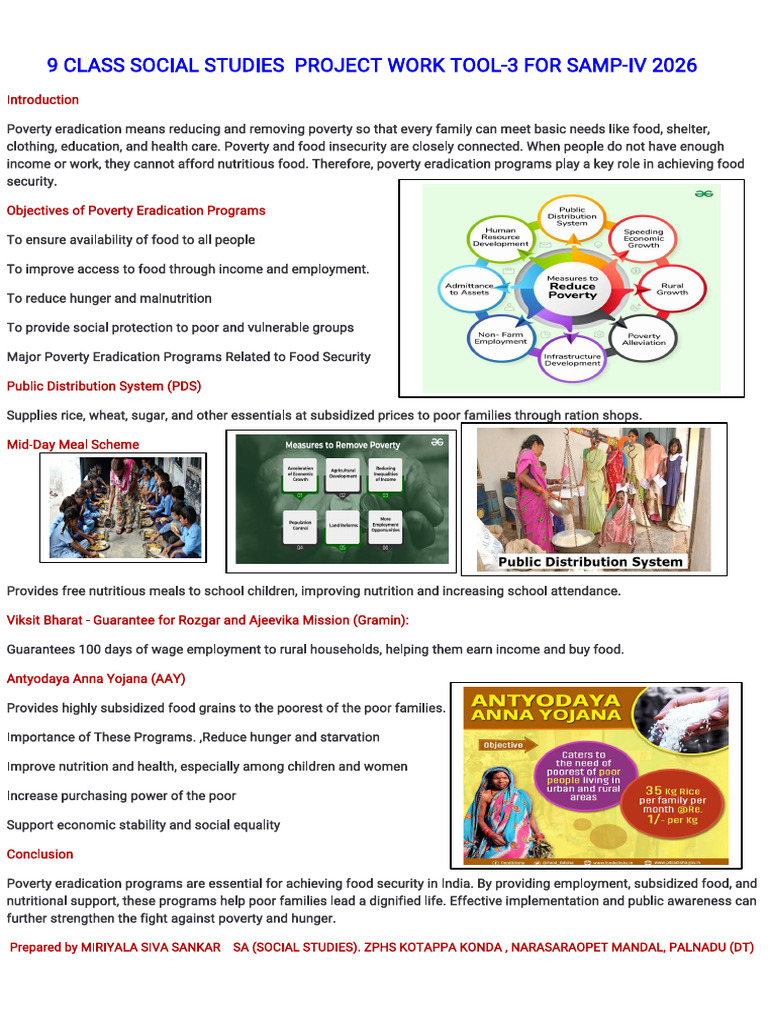 9 Class Social Project Work Tool-3 Samp-IV | PDF